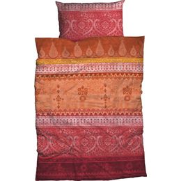 Bettw&auml;sche CASATEX, orange, Satin, Obermaterial: 100% Baumwolle, Bettw&auml;sche, "Indi", romantisch, orientalisch, weich und gem&uuml;tlich