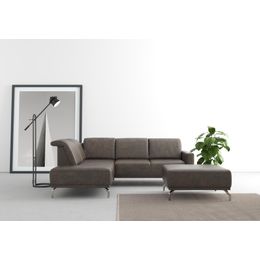 Sit & More Ecksofa SIT & MORE, B:249cm H:84cm T:205cm, braun, Wohnzimmer, Sofas, "Bailando L-Form", wahlweise mit Kopfteilverstellung und Vorziehsitz, motorisch