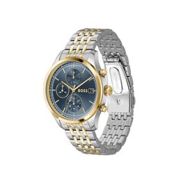 BOSS Herren Chronograph "STRATUS", gold, Armbanduhren, Quarzuhr, Armbanduhr, Herrenuhr, Edelstahlarmband, analog, Tag
