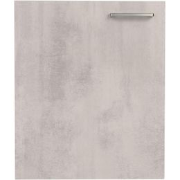 Nobilia Frontblende ""Riva", Ausrichtung w&auml;hlbar", B/H/T: 60cm x 72cm x 1,9cm, T&uuml;ranschlag links, grau, M&ouml;belblenden, f&uuml;r integrierte K&uuml;hlger&auml;te und