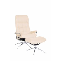 stressless "London" Set, Relaxsessel mit Hocker, mit Hocker, High Back, mit Star Base, Gestell Chrom