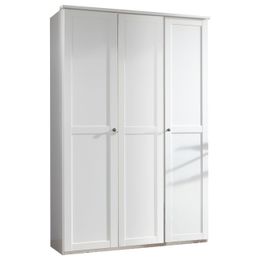 Dreht&uuml;renschrank wimex, B:135cm H:210cm T:58cm, wei&szlig;, Spanplatte, Schr&auml;nke, "Chalet", in Landhausoptik