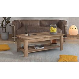 Couchtisch Home Affaire, B:124cm H:45cm T:60cm, braun, Wohnzimmer, Tische, "Jersey Kaffeetisch, 124 cm, in trendigen Farben, modern", Eleganter