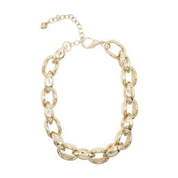 Damen Kette mit Anh&auml;nger "Glam Loop", gold, Basic, Collezione Alessandro, PTFE-Kunststoff, Halsketten, elegante Gliederkette