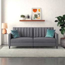 3-Sitzer DOREL HOME, B:203cm H:83cm T:83cm, grau, Webstoff, 100% Polyester, Sofas, "Celine", R&uuml;ckenlehne 2-teilig und 3-fach verstellbar, Sitzh&ouml;he 43