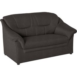 2-Sitzer DOMO collection, B:146cm H:84cm T:82cm, braun, Korpus/Basismaterial: 92% Polyester, 8% Nylon. Sitzfl&auml;che: 92% Polyester, 8% Nylon, Sofas,