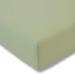 Bettlaken Estella, B:100cm L:200cm, gr&uuml;n, Jersey, Obermaterial: 100% Baumwolle, Bettlaken, "Feinjersey", Rundumgummi