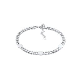 Elli Premium Damen Armband "Panzerkette Chunky Chain Pl&auml;ttchen Disc 925 Silber", 16cm, ohne Stein, Silber 925 (Sterlingsilber), silber, Silber 925