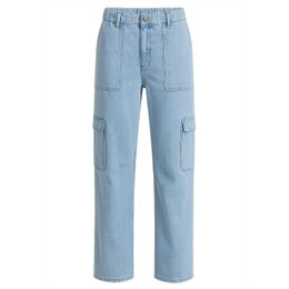 DEF Damen Stoffhose "DEF DEF Baggy Cargohosen"light blau, Gr. XS, unifarben, 100% Baumwolle, Hosen