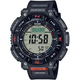 Casio PRO TREK Herren Chronograph, schwarz, Armbanduhren, Quarzuhr, Armbanduhr, Herrenuhr, Funk, Solar, Stoppfunktion, Weltzeit