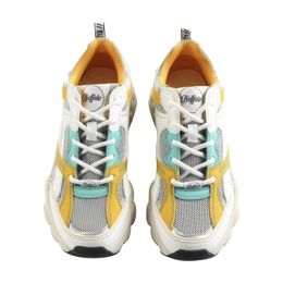 Buffalo Damen Sneaker "Buffalo Damen Buffalo Cld Run RT Nappa/Mesh", Gr. 40silber, orange, gr&uuml;n, Kunstfaser, unifarben, Schuhe