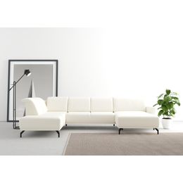 Sit & More Wohnlandschaft SIT & MORE, B:337cm H:84cm T:205cm, beige, Sofas, "Bailando U-Form", wahlweise mit Kopfteilverstellung und Vorziehsitz, motorisch
