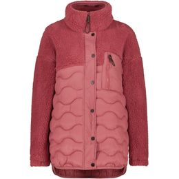 alife and kickin ALIFE & KICKIN Damen Winterjacke "Damen EveAK G", rot, Gr. L, 100% Polyester, Jacken, Stylische Teddy-Pl&uuml;sch &Uuml;bergangsjacke in l&auml;ssiger Passform