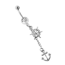 Adelia&acute;s ADELIA ́S Damen Bauchnabelpiercing "Piercing Bauchnabelpiercing", onesize, transparent, Chirurgiestahl, Piercings, Anh&auml;nger aus Pewter in Silber