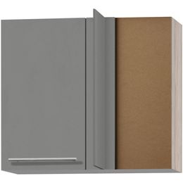 Eckh&auml;ngeschrank Optifit, B:85cm H:70,4cm T:34,9cm, grau, K&uuml;che, Schr&auml;nke, "Bern", Breite 85x45 cm, mit Metallgriff