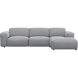 Ecksofa FLEXLUX, B:284cm H:73cm T:171cm, grau, 100% Polyester, Wohnzimmer, Sofas, "Lucera bequem und komfortabel durch hochwertigen Sitzaufbau,