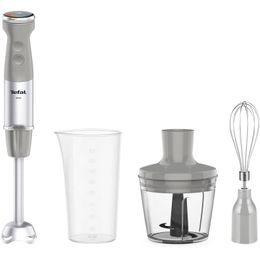 Tefal Stabmixer "HB673B Quickchef+", B:7cm H:7cm T:40cm, grau, Mixer, Silence-Modus, 20 Geschwindigkeitsstufen, inkl. Zubeh&ouml;r