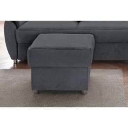Sit & More Hocker SIT & MORE, B:58cm H:45cm T:48cm, grau, Struktur (100% Polyester);Luxus-Microfaser ALTARA NUBUCK (100% Polyester), Wohnzimmer, Hocker,