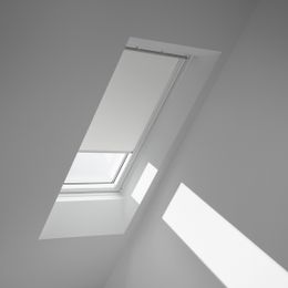 Velux Verdunklungsrollo "DKL C02 1025SWL", C02, stufenlos positionierbar, wei&szlig;, Kinderzimmer, Rollos, wei&szlig;e F&uuml;hrungsschienen & Griffleiste