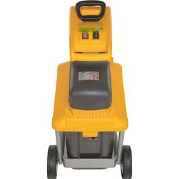 Leiseh&auml;cksler STIGA GARDEN, gelb, H&auml;cksler, "Bio Silent 2500", 2500 W, leise Walzentechnik, mit Stopfer und R&uuml;cklauffunktion