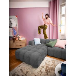 Ecksofa OTTO HOME "KALLIE L-Form, 248 cm - OTTO. Verl&auml;ssliche Qualit&auml;t.", anthrazit, B:248cm H:72cm T:186cm, 100% Polyester, Sofas, Ecksofa, Bubble Optik, moderne Steppung, hoher Sitzkomfort, Topseller