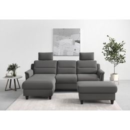 Sit & More Ecksofa SIT & MORE, B:234cm H:90cm T:168cm, grau, Wohnzimmer, Sofas, "Far&ouml; L-Form", inklusive Federkern, wahlweise mit Bettfunktion und Bettkasten