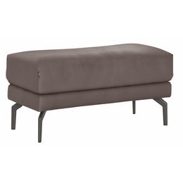 Hockerbank, B:93cm H:45cm T:48cm, beige, CREATION BY ROLF BENZ, NaturLEDER OSKAR (echtes Rindsleder), Hocker, "CR.450, Sitzbank", Alugussf&uuml;&szlig;e in