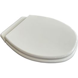 WC-Sitz ADOB, B:37,5cm H:4,5cm L:49cm, wei&szlig;, Duroplast, WC-Sitze, "Milano", mit R&uuml;ckbrett als Probleml&ouml;ser