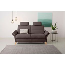 3-Sitzer Home Affaire, B:186cm H:90cm T:89cm, braun, 98% Polyester 2% Polyamid, Sofas, "Westerland", Federkern-Polsterung. wahlweise mit