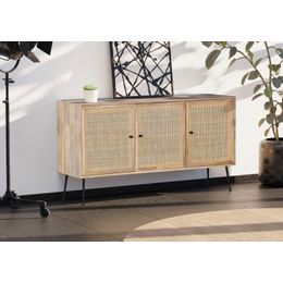 Sideboard GUTMANN FACTORY, B:145cm H:80cm T:42cm, beige, Wohnzimmer, Sideboards, Kommode, Breite 145 cm