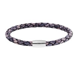 CAI CA&Iuml; Herren Armband "Edelstahl Leder Marine 20cm", 20cm, Edelstahlbunt, Edelstahl, Armb&auml;nder