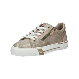 Mustang Shoes Damen Sneaker "Mustang Shoes Sneaker Lederimitat", Gr. 40, beige, Lederimitat, Schuhe