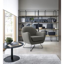 Sessel Trendmanufaktur, B:83cm H:85cm T:80cm, grau, 92% Polyester, 8% Nylon, Wohnzimmer, Sessel, "Evora, Loungesessel, Designsessel", in zeitlosem