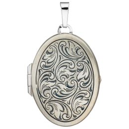 Jobo Damen Medallionanh&auml;nger "Anh&auml;nger Medaillon oval", Silber 925 (Sterlingsilber), silber, Silber 925 (Sterlingsilber), Schmuckanh&auml;nger, 925 Silber