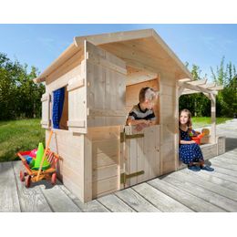 Weka Kinder Spielhaus "Tabaluga Spielplatz", beige, Holzwerkstoff, B:286cm H:154cm T:153cm, Spielh&auml;user, BxTxH: 286x153x154 cm