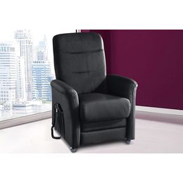 Sit & More TV-Sessel SIT & MORE, B:76cm H:103cm T:91cm, schwarz, Altara Nubuck, die Luxus-Microfaser aus 100% Polyester;Luxus-Kunstleder;novalife- die ganz