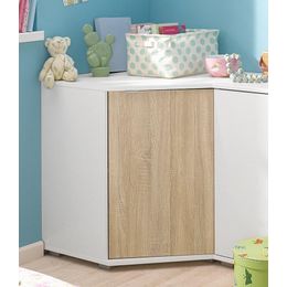 Eckkommode Priess, B:66cm H:71cm T:66cm, wei&szlig;, Wohnzimmer, Sideboards