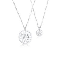 Elli Damen Schmuckset "Blume des Lebens Mutter Tochter 2er Set Silber", onesize, silber, Silber 925 (Sterlingsilber), Schmuck_Sets