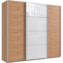 Schwebet&uuml;renschrank wimex, B:225cm H:210cm T:64cm, wei&szlig;, Schr&auml;nke, "Norderstedt", INKLUSIVE 2 Stoffboxen und 2 zus&auml;tzliche Einlegeb&ouml;den, mit Glast&uuml;r