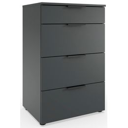 Schubkastenkommode wimex, B:54cm H:84cm T:41cm, grau, Spanplatte, Sideboards, "Level by fresh to go", 4 Schubladen mit soft-close Funktion, 54cm
