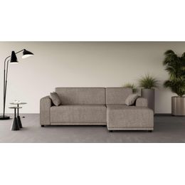 Ecksofa Home Affaire, B:233cm H:80cm T:162cm, grau, 100% Polyester, Wohnzimmer, Sofas, "TAMMO", L-Form