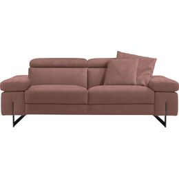 2,5-Sitzer Egoitaliano, B:222cm H:100cm T:108cm, braun, Sofas, "Candice, elegant und edel, hochwertiges Designsofa, bequem", Kopfteile manuell