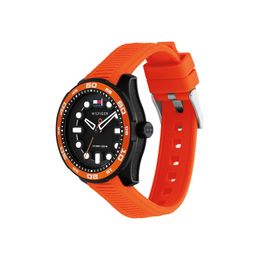 Tommy Hilfiger Herren Quarzuhr "TH-REGATTA", orange, Armbanduhren, Armbanduhr, Damenuhr, Herrenuhr, Silikonarmband, analog