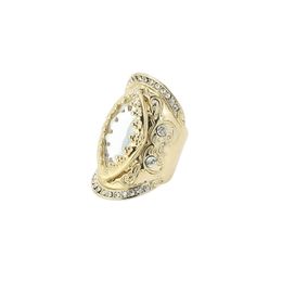 Damen Fingerring "Queen", Messing, gold, Collezione Alessandro, Messing, Fingerringe