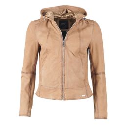 Maze Damen Lederjacke "Donie", beige, Gr. XL, Obermaterial: 100% Lammleder; Innenseite: 100% Polyester; &Auml;rmelfutter: 100% Polyester, Jacken