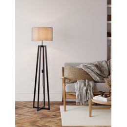 NOVA LUCE Stehlampe "ARTIS", 1, &Oslash; 40cm H: 153cm, 1 Stk.schwarz, grau, Wohnzimmer, Leuchten