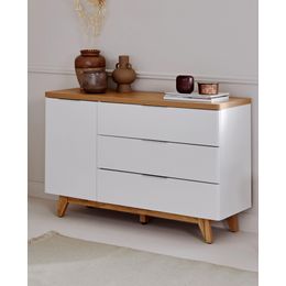 Sideboard Jahnke, B:120cm H:77,4cm T:39cm, braun, Holzwerkstoff, Wohnzimmer, Sideboards, "LIBRE", Breite ca. 120 cm