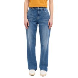 Mustang Damen Weite Jeans "Damen Style Madison Wide", blau, Gr. 31, unifarben, Denim/Jeans, 99% Baumwolle, 1% Elasthan, Jeans