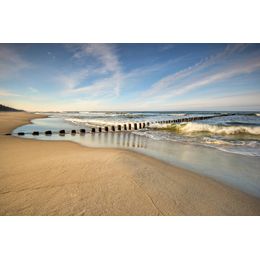 papermoon Fototapete "Strand", B/L: 3,5m x 2,6m, Bahnen: 7 Stk., bunt, Schlafzimmer, Tapeten