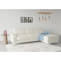 Sit & More Ecksofa SIT & MORE, B:258cm H:85cm T:170cm, beige, 98% Polyester, 2% Polyamid, Wohnzimmer, Sofas, "Sinatra L-Form", mit Recamiere, optinal mit